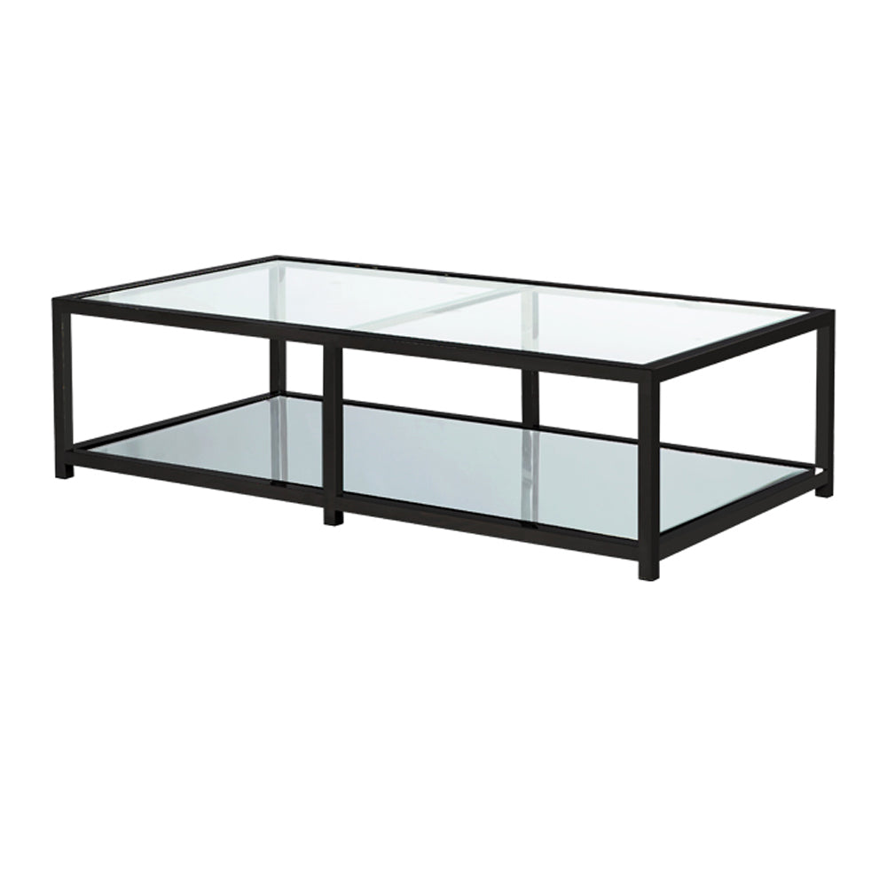 Caspian Rectangular Coffee Table Black Metal | Amrofurniture.com